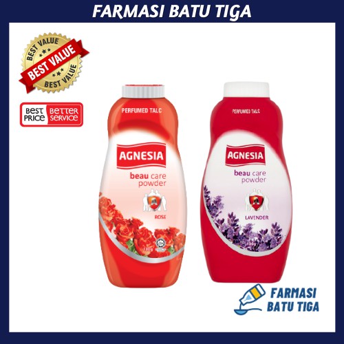 AGNESIA BEAU CARE POWDER PERFUMED TALC ROSE/ LAVENDER 100G | Shopee ...