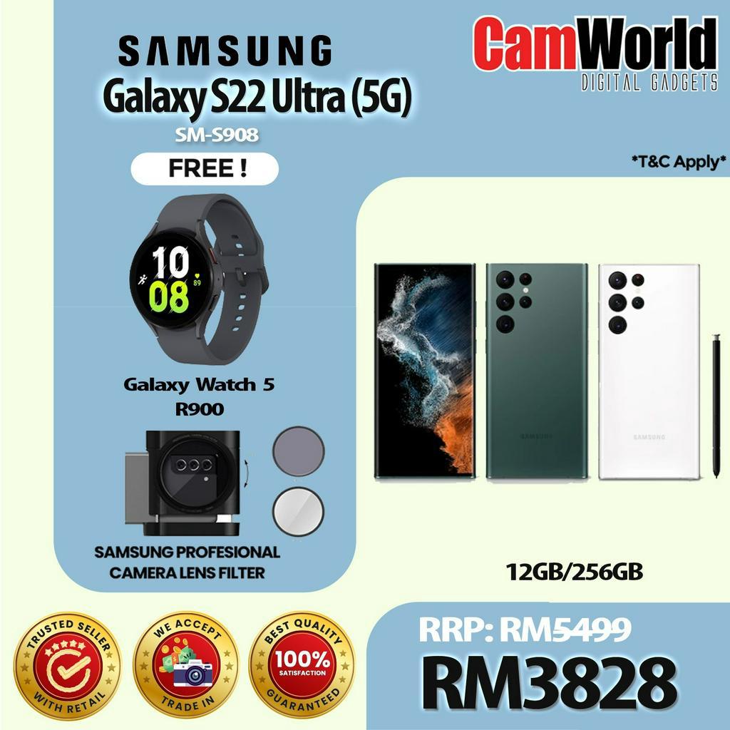 Samsung Galaxy S22 Ultra 5G ( SM-S908 ) ( 12GB + 256GB ) With Filter ...