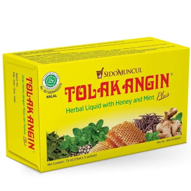 Tolak Angin Cair Ubat Herba Masuk Angin Madu Sido Muncul 5 sachet ...