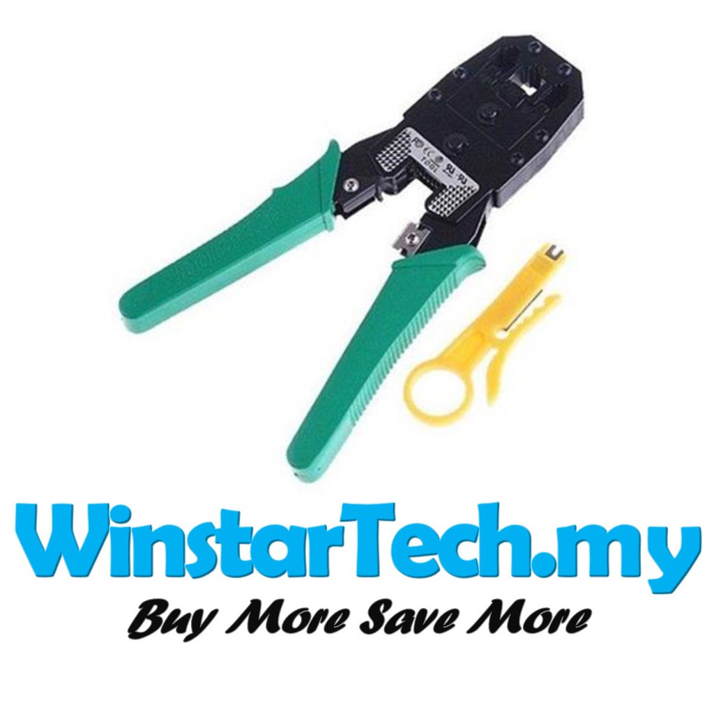 Network Lan Cable Wire Crimper Plier Stripper Crimping Tool RJ45 RJ11 ...