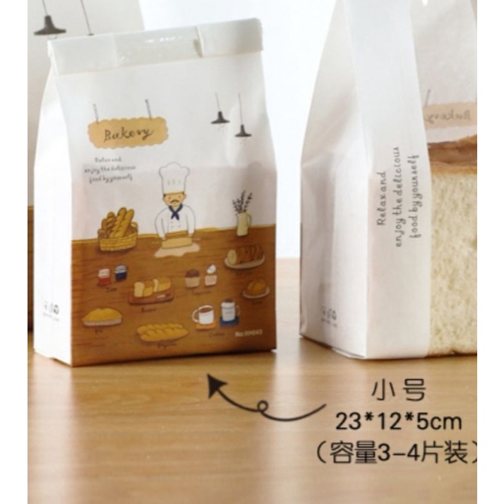 (5pcs/set) Toast Bag / Bread Bag /Bekas Roti Plastik Transparent Window ...