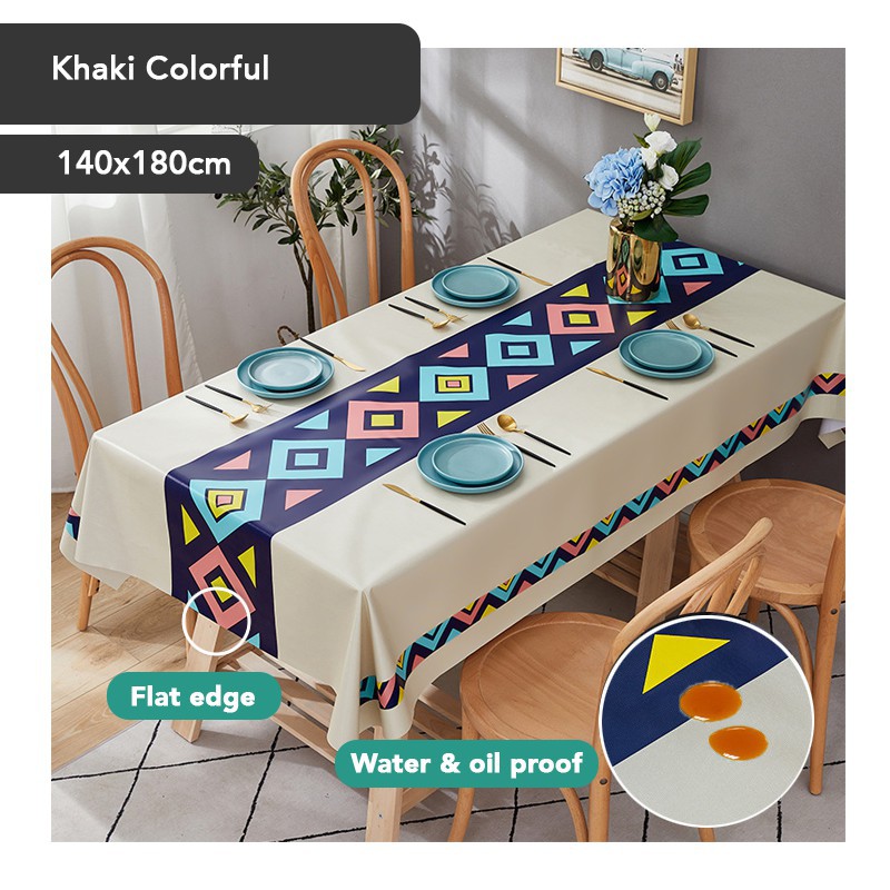 PVC Waterproof Dining Table Cloth 140x180cm Desks Cover Sheet Mat ...