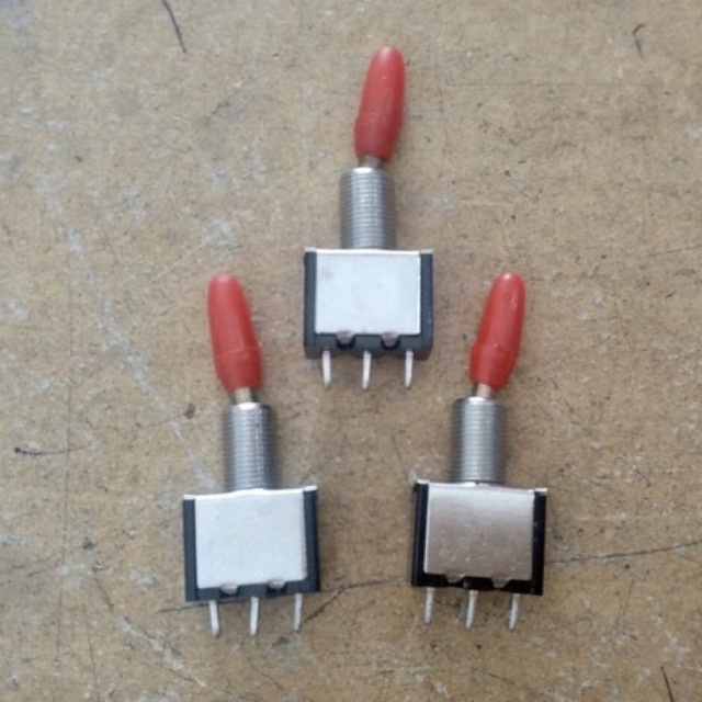 MERAH HITAM Black - red RIGHT-LEFT 3-foot toggle switch on off on 3 pin ...