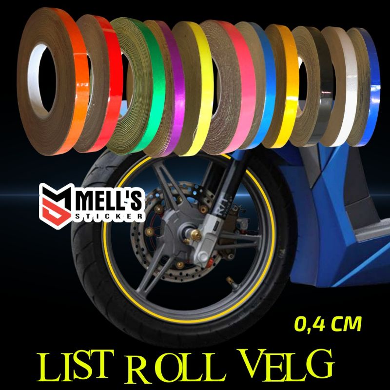 Sticker list lis Rims Car Motorcycle Tires Helmet roll Width 4mm 4mm 0 ...
