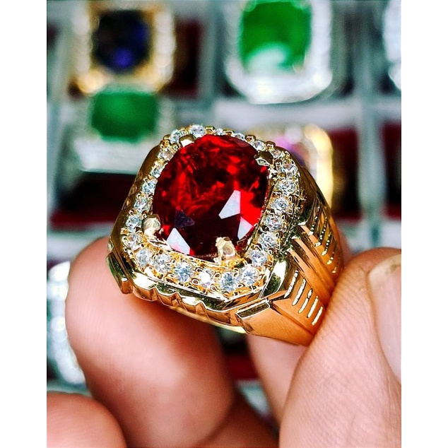 MERAH Original SIAM Red Gemstone Ring With TOP QUALITY Ready To Use ...