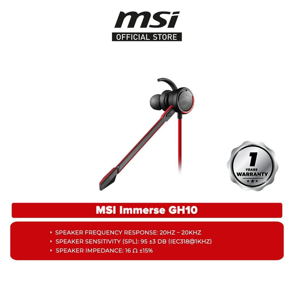 MSI Immerse GH10 In-ear Gaming Headset | Shopee Malaysia