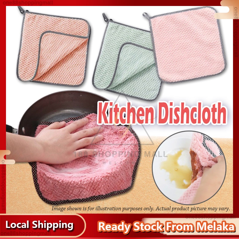 1Pcs Kitchen Towels Dishcloths Non-stick Oil Thickened Table Cleaning ...