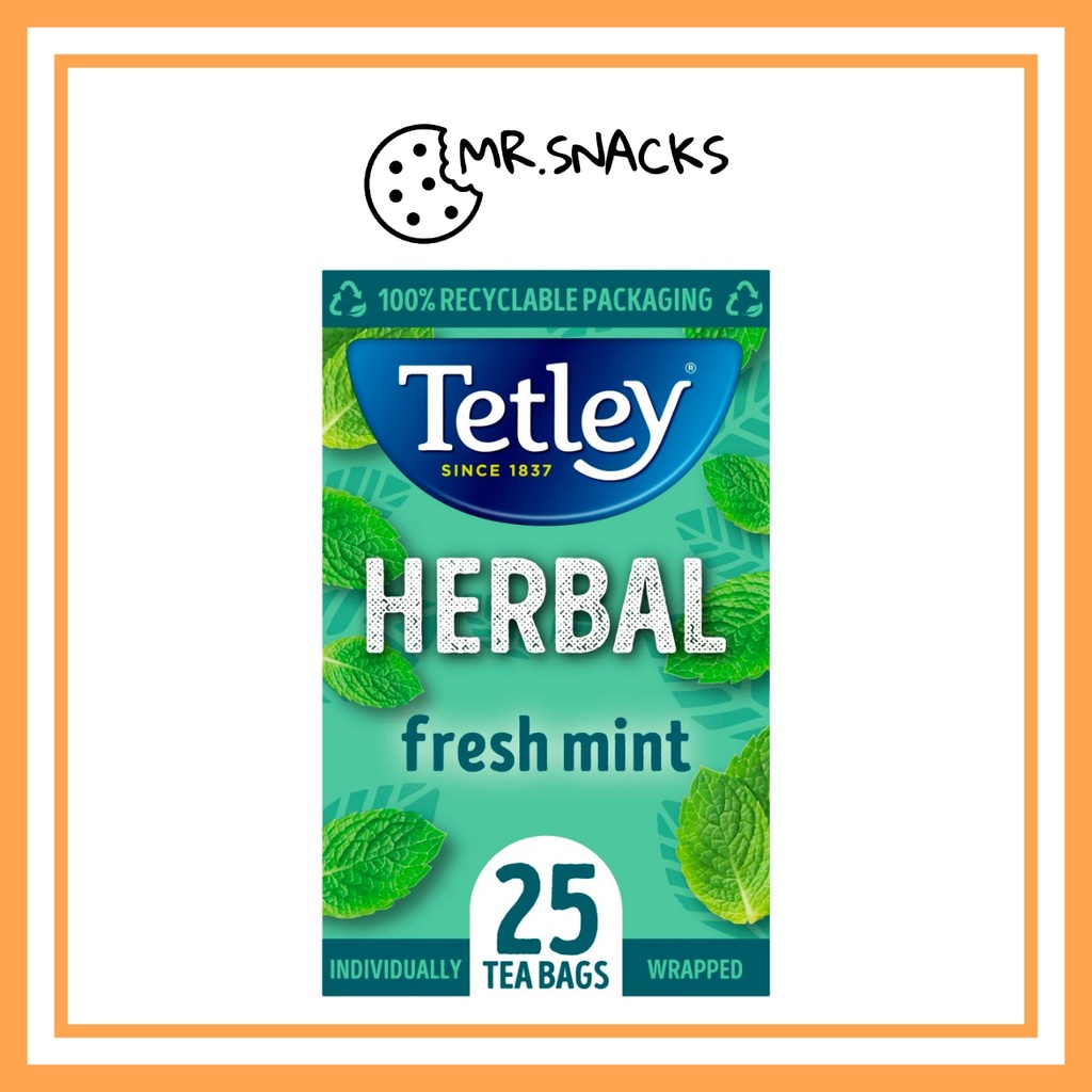 Tetley Herbal Fresh Mint (25 teabags) | Shopee Malaysia