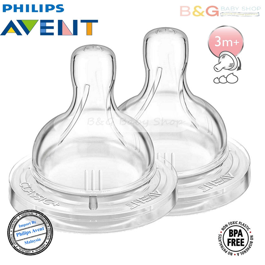 Philips Avent Classic Teat Anti Colic Nipple Puting Botol Susu - Newborn Flow / Slow Flow ...