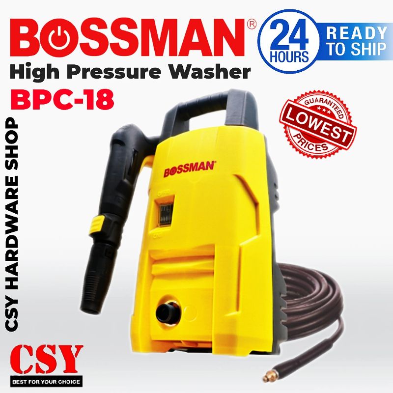 BOSSMAN BPC-18 High Pressure Cleaner 1400W / Water Jet | Shopee Malaysia