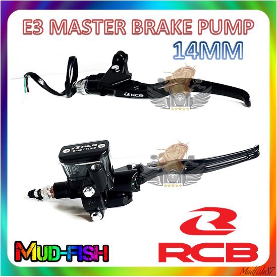 RCB MASTER BRAKE PUMP E3 E2 UNIVERSAL R/H (BLACK) For R15 Y15ZR LC135 ...