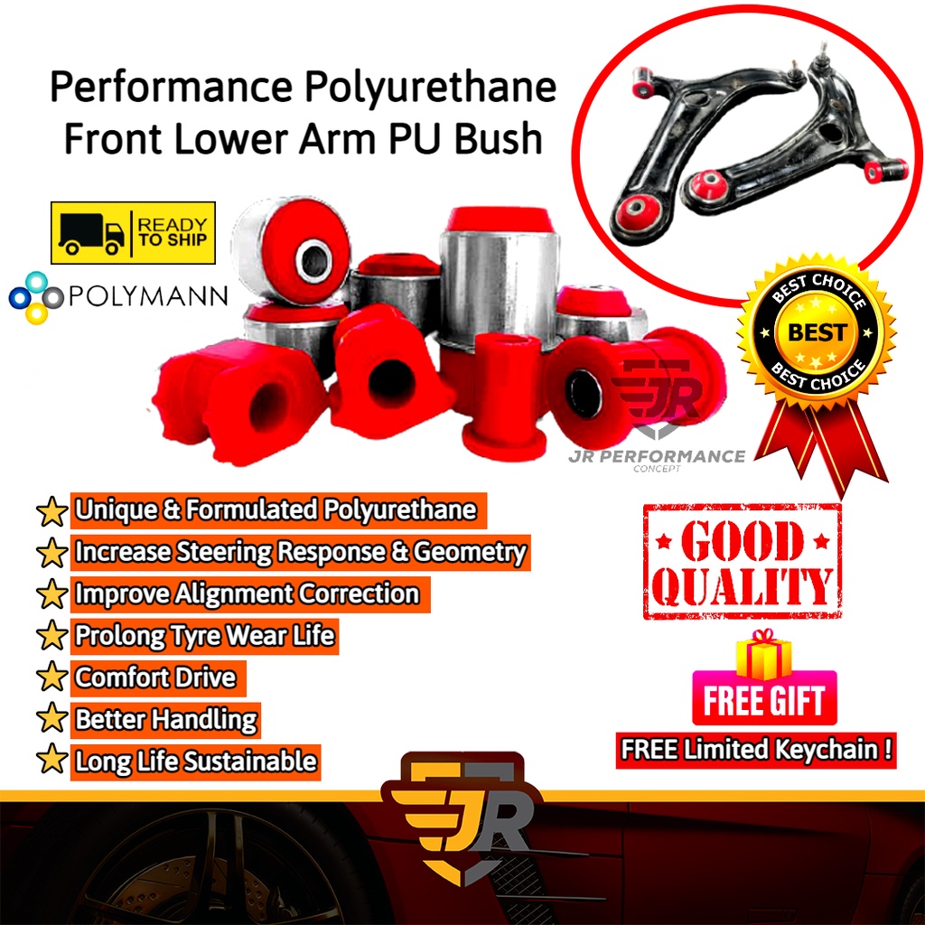 Polymann PU Front Lower Arm Bush Myvi Vios Altis Alphard Vellfire ...