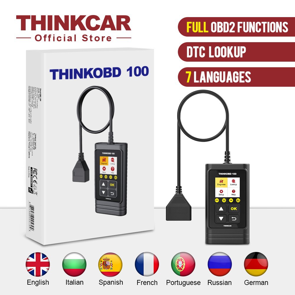 【Proton&Perodua&All OBD2 Cars】OBD2 car scanner THINKCAR THINKOBD 100 ...