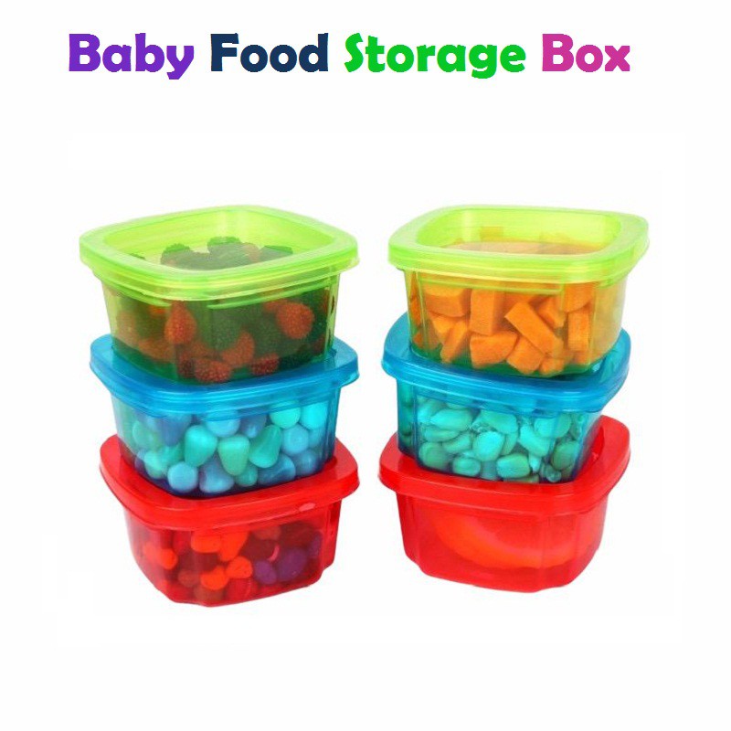 200ml Baby Food Storage Tray Food Container Stackable Food Storage Cups ...