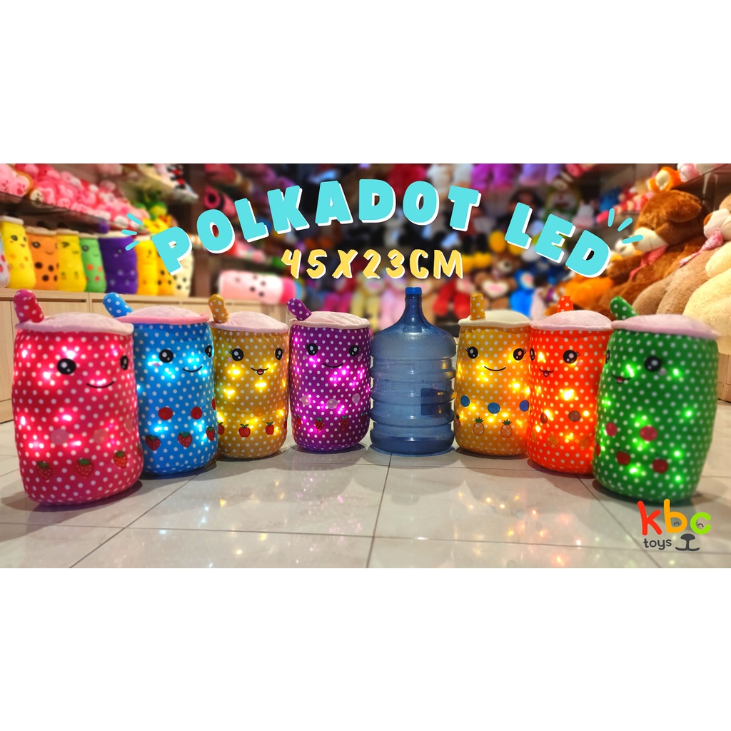 Boba milk tea led Polkadot Doll XL 45x23 cm/Imported SNI Quality ...