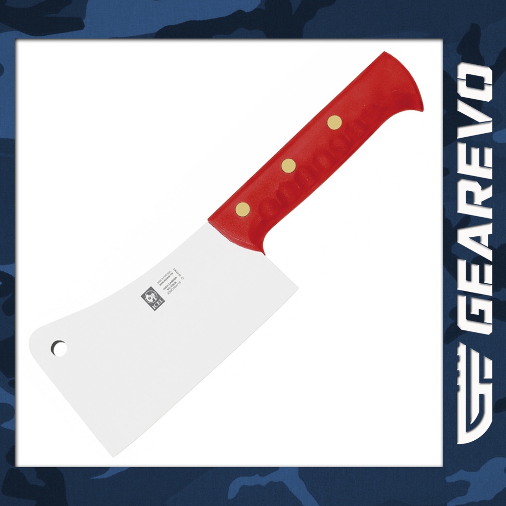 Icel 18 cm Heavy Duty Cleaver/Chopper/Kitchen Knife Red Handle Made in ...