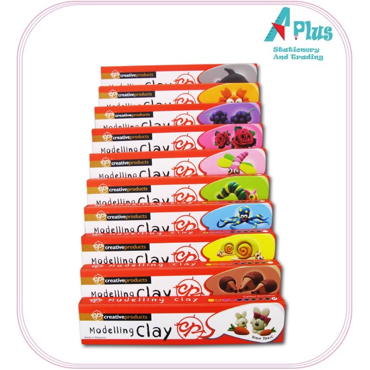 Cp Stationery Modelling Clay Plasticine Assorted Colour Non Toxic Tanah