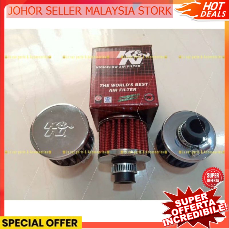K&N Air Filter Flow Breather Myvi Bezza Axia Viva Kancil Kit Pipe Vent ...