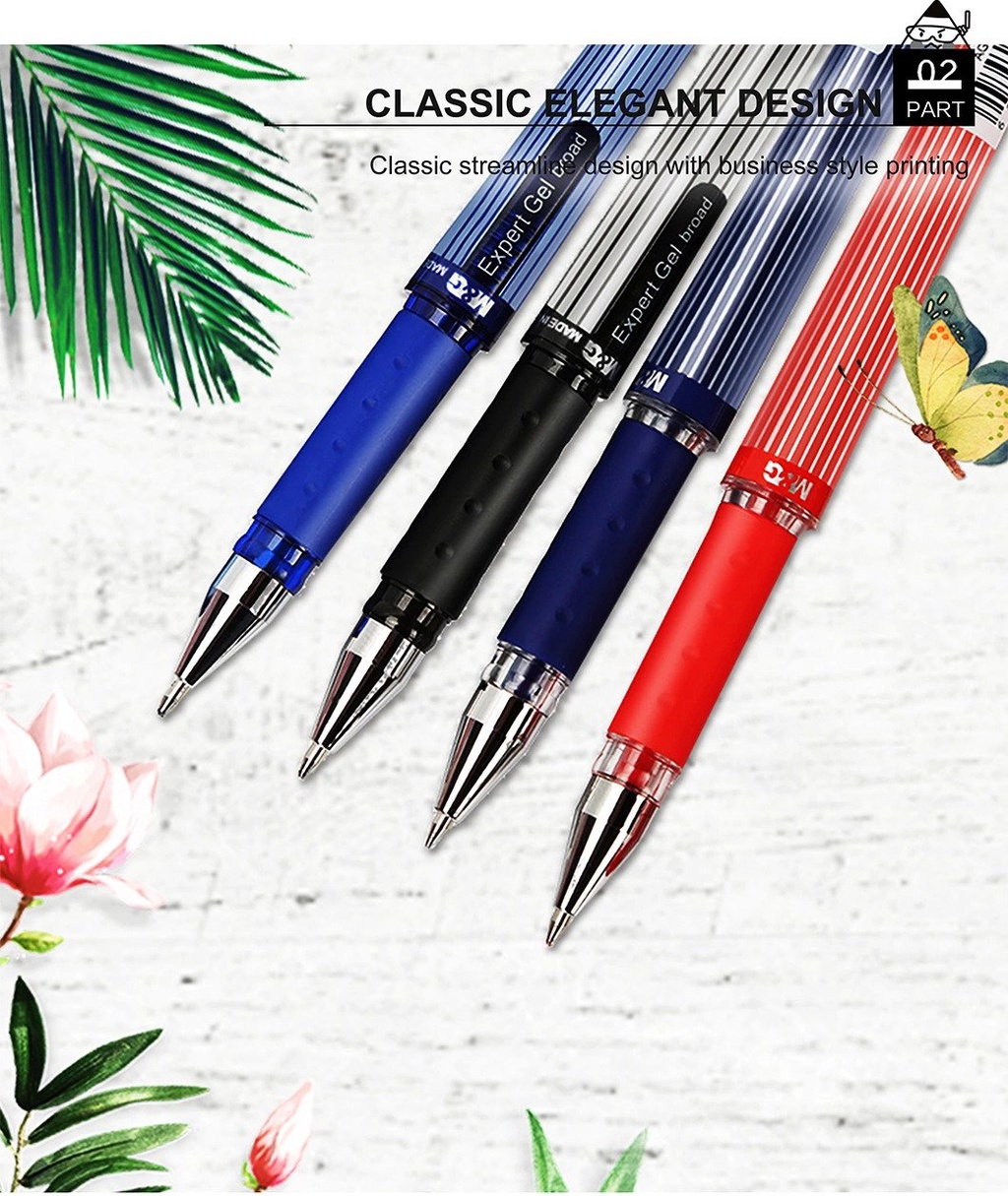 M&G Expert Gel Pen 0.7mm 1.0mm AGP13671 / AGP13672/ Black Signature Pen ...
