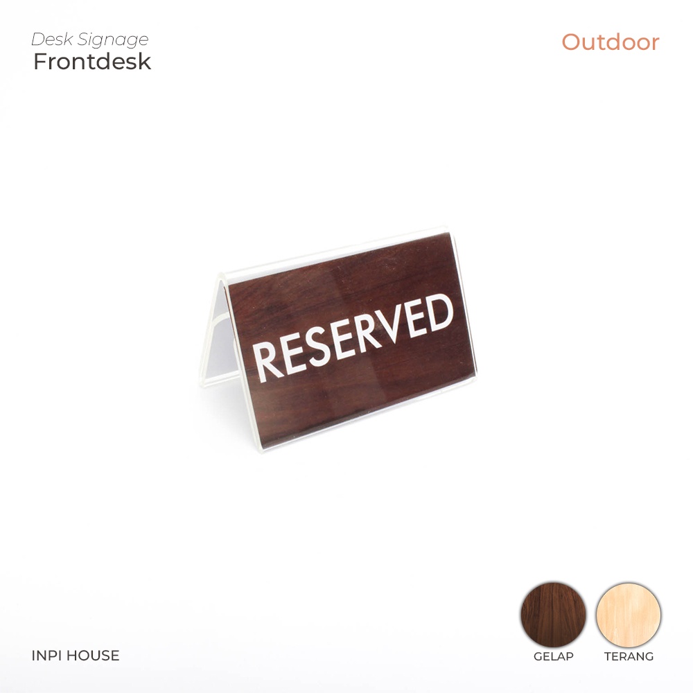 Reserved signage - cafe Table Marker - Acrylic reserved sign | Shopee ...