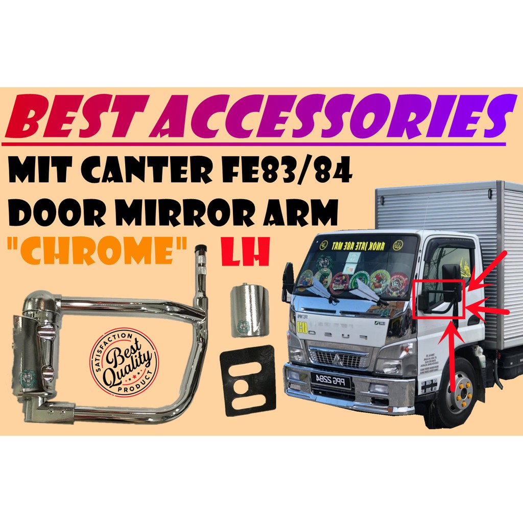 MIT CANTER FE83/84 DOOR MIRROR ARM "CHROME" HIGH QUALITY | Shopee Malaysia