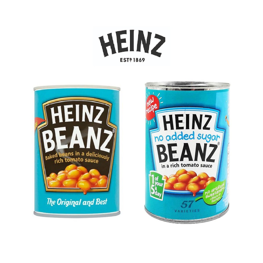 HEINZ Beanz in Tomato Sauce Original / No Added Sugar 415g | Shopee ...