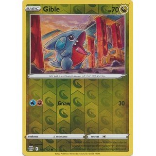 * Gible / 107/172 / Reverse Holo & Common / Sword & Shield Brilliant ...