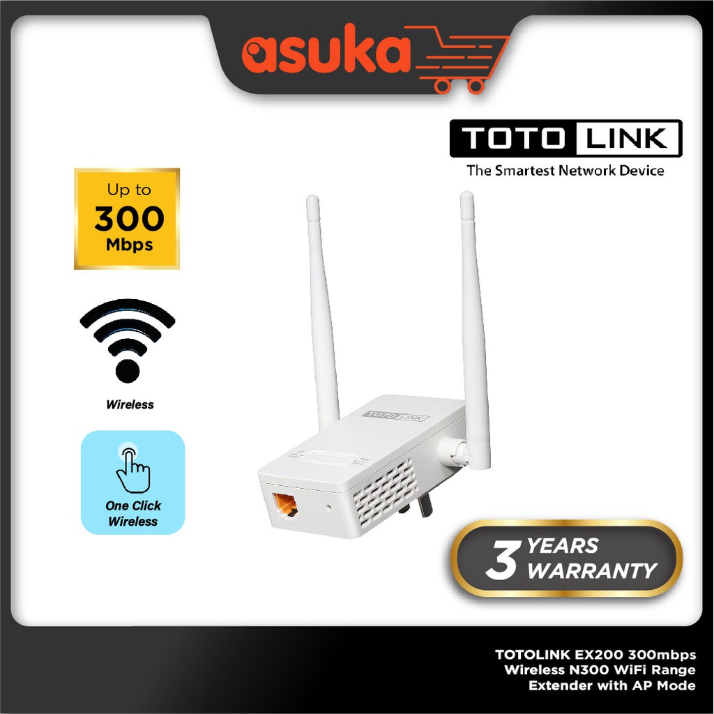 TOTOLINK EX200 300mbps Wireless Network N300 WiFi Range Extender ...
