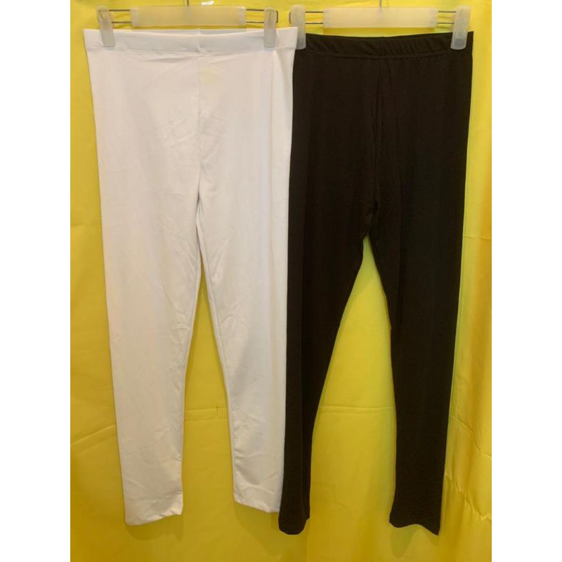 Legging Wanita Panjang Hitam & Putih Saiz S-6XL (LEG-1500) | Shopee ...