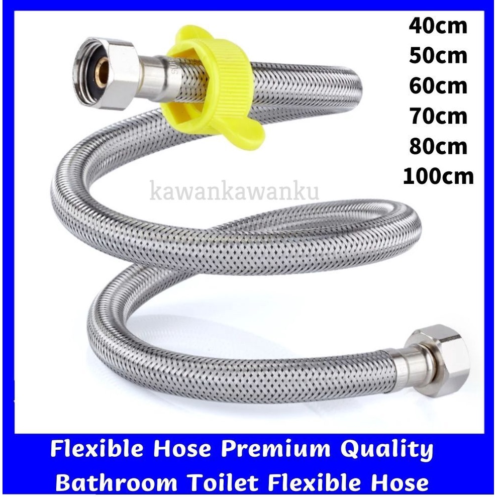 SUS 304 Stainless Steel Flexible Hose Premium Quality Bathroom Toilet ...