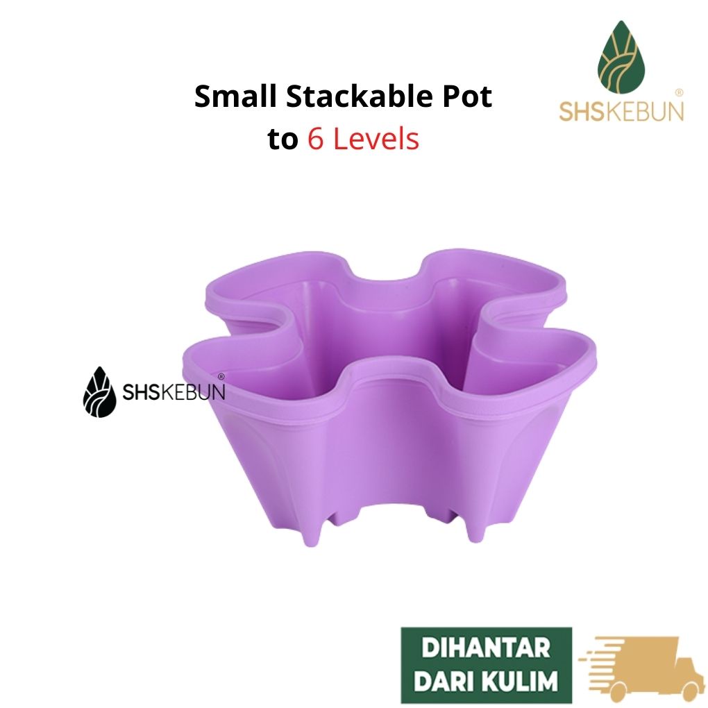 Stackable Multi-level Vertical Planter Flower Pot 4 Planting Pockets ...