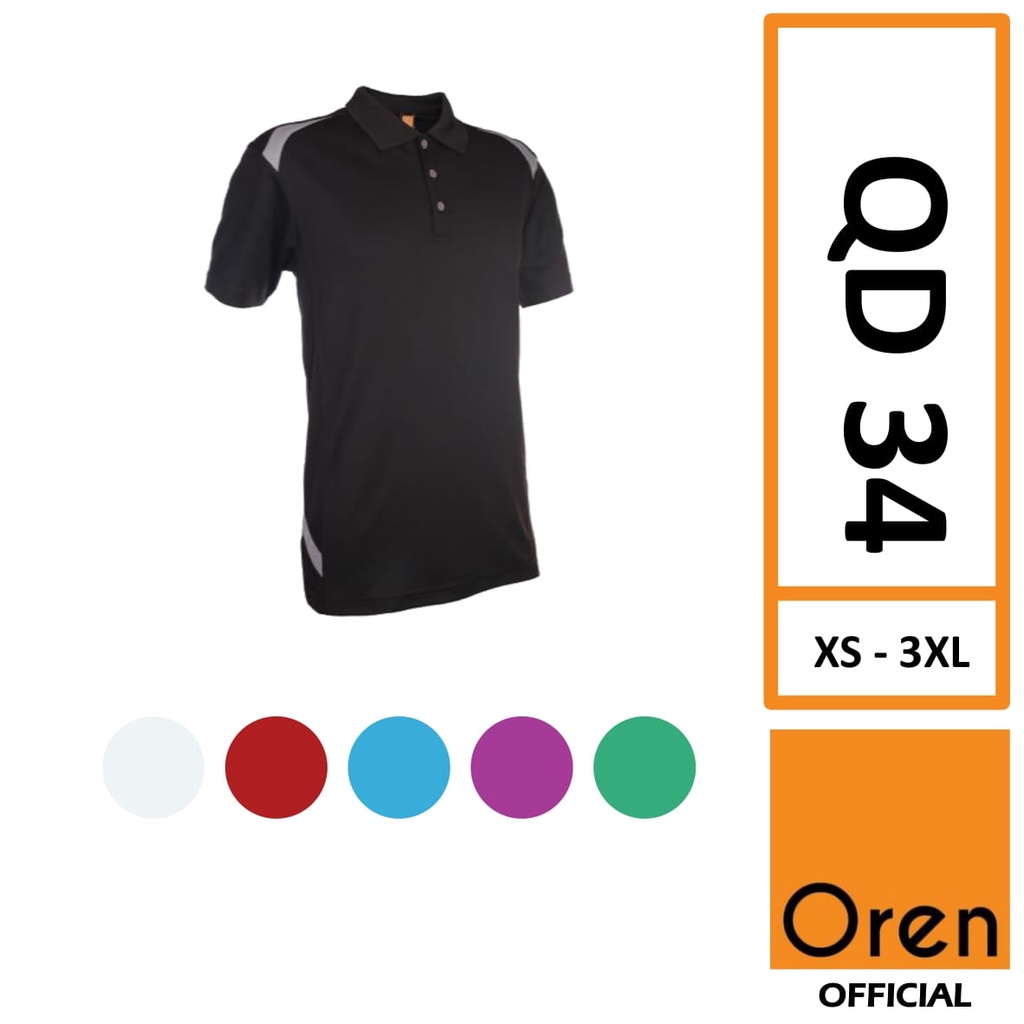 Oren Sport QD Quick Dry Collar Shirt QD34 | Shopee Malaysia