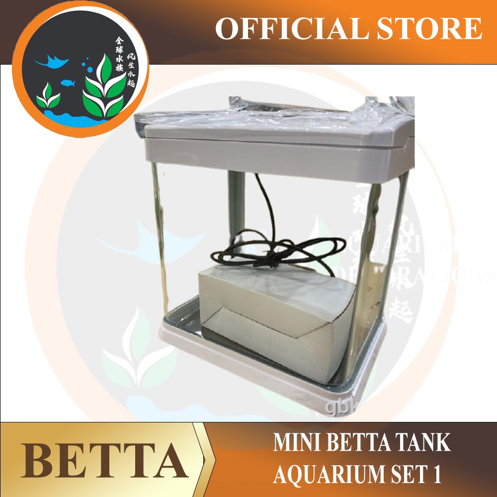 Betta Tank / Betta Akuarium / Mini Akuarium Set Untuk Ikan Laga Betta ...