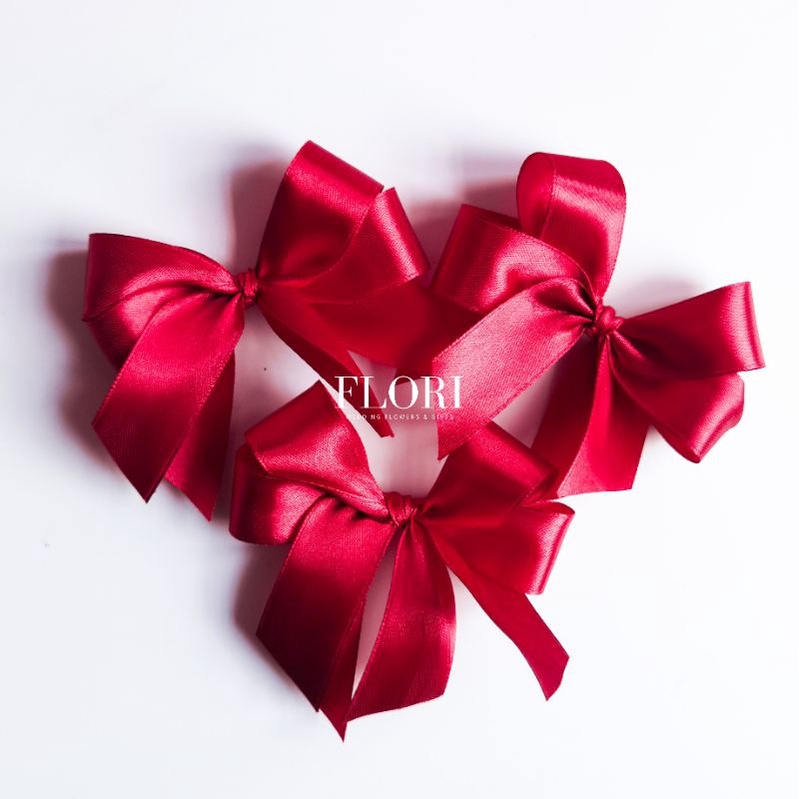 (5pcs) Double Loop Satin Ribbon Medium Size (Width 1 Inch) Door Gifts ...