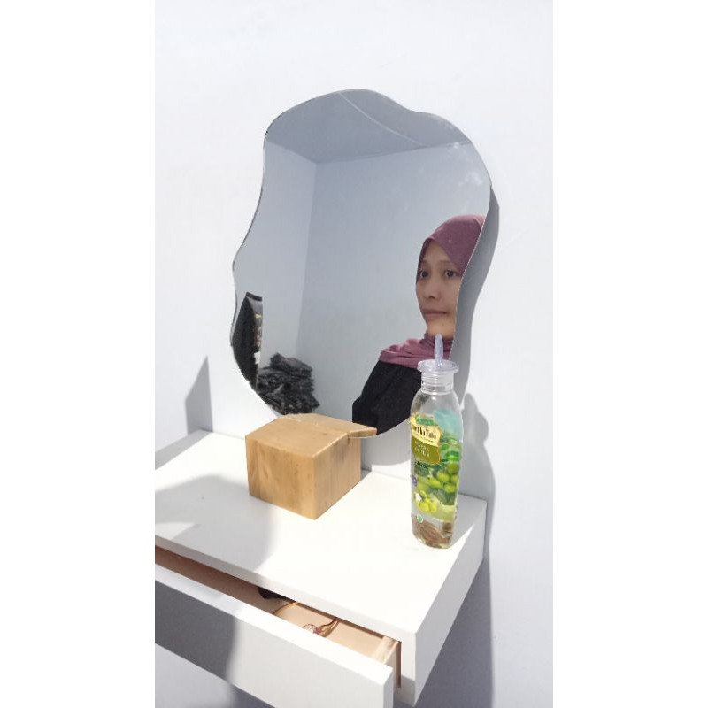 KAYU Dressing Table set uk 40x20cm, aesthetic Mirror And Wooden ...