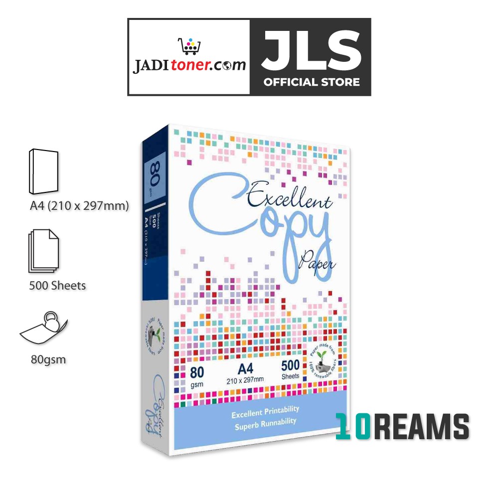Excellent Copy A4 Paper (80gsm x 500's x 10 Ream) | Shopee Malaysia