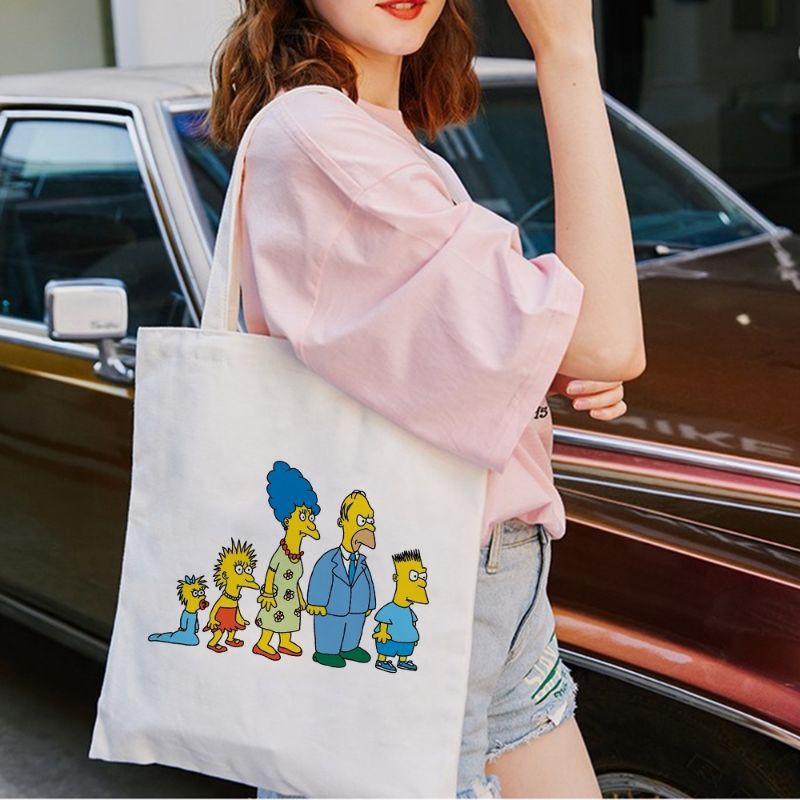 the simpson cartoon canvas bag slingbag totebag student bag school bag ...