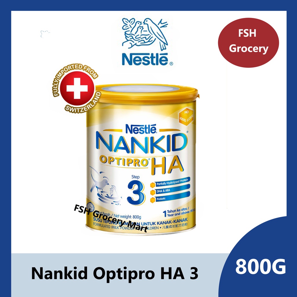 Nestle Nankid Optipro HA Step 3 Hypoallergenic 800g (nanha) | Shopee ...