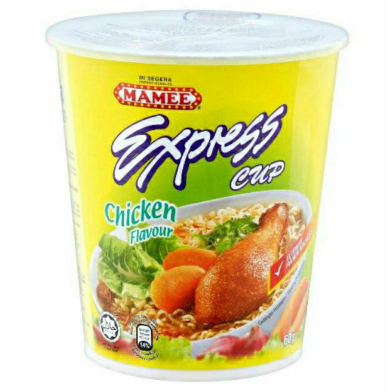 MAMEE EXPRESS MEE CUP VEGETARIAN / CURRY / TOMYAM / CHICKEN (65g x ...
