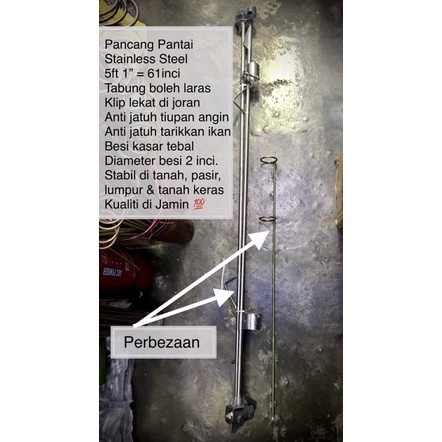 Pancang Rod Pantai stainless steel / Rod Surf Stand stainless steel ...