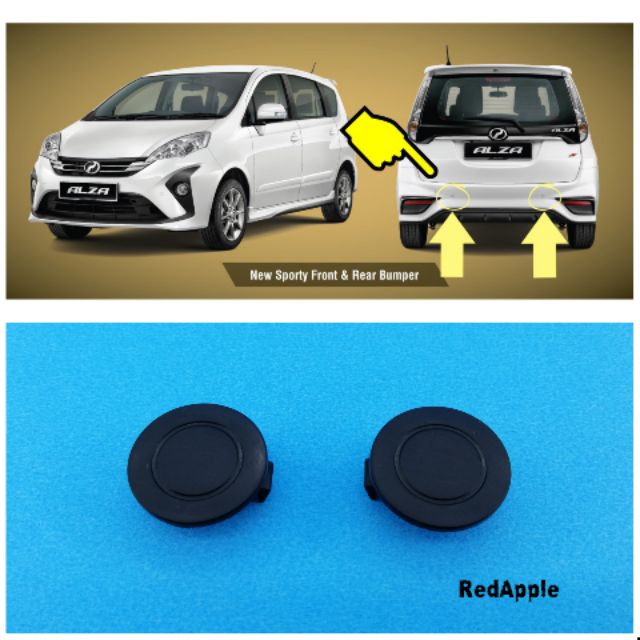 PERODUA ALZA (2018 UP) FRONT PARKING SENSOR / REAR REVERSE SENSOR CAP ...