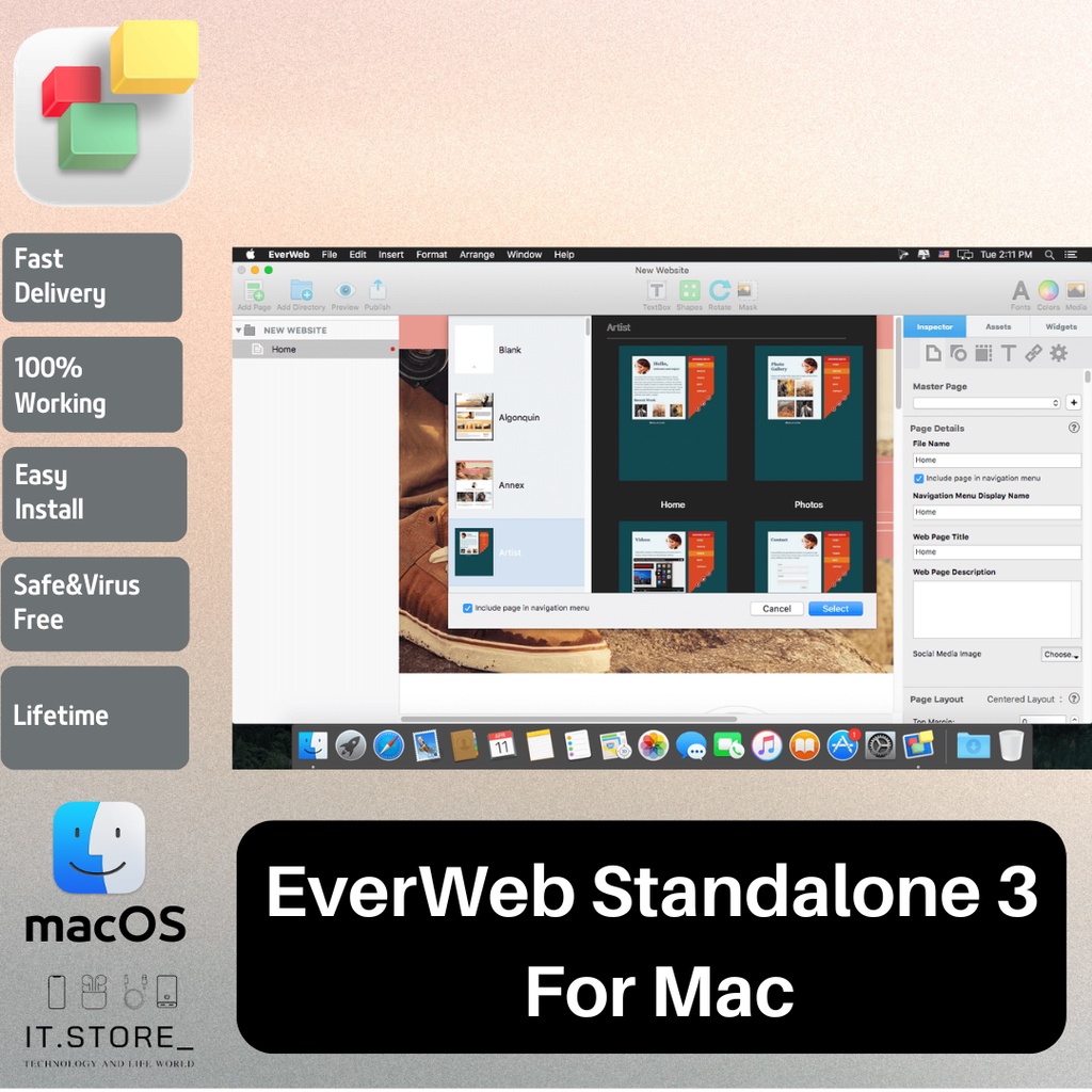 EverWeb Standalone 3 Lifetime for Intel and M1 Chip Apple Silicone MacOs/Macbook/Mac Software ...