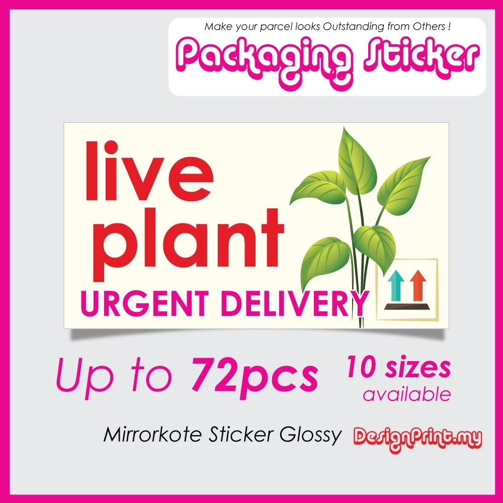 Live Plant Packaging Fragile Sticker | Stiker Pokok Hidup Pembungkusan ...