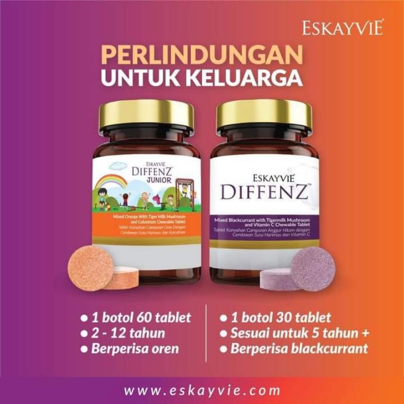 Eskayvie Diffenz vitamin C 30's/Eskayvie Diffenz Junior 60's/Vitamin C ...
