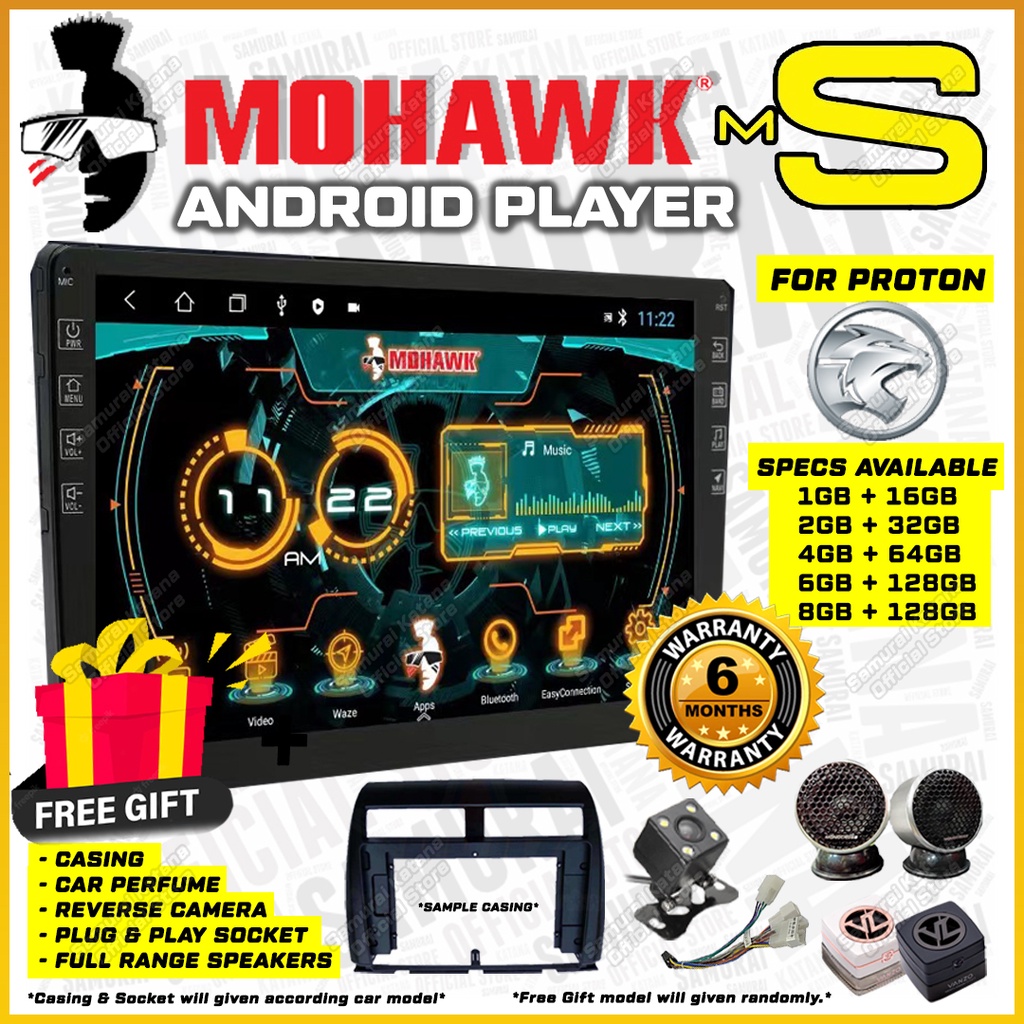 PROMO 🎁 FREE CASING MOHAWK MS Series Car Android Player QLED 1+16 2+32 ...
