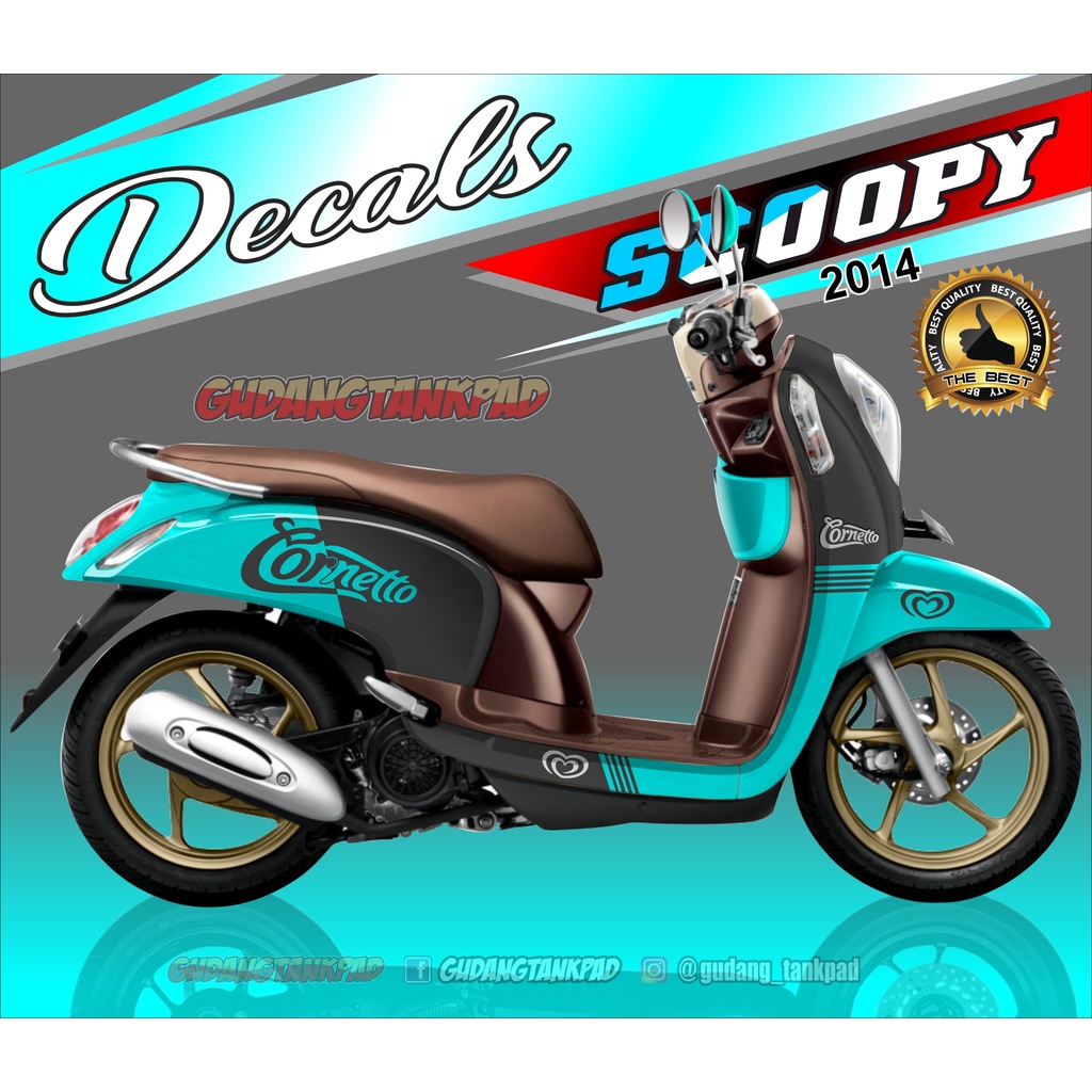 2014 honda scoopy motorbike decal / full body skupy sticker / 2014 ...