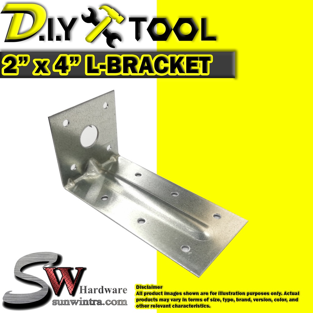 SW Hardware 2" x 4" L-Bracket Truss Bracket / Wood joint Bracket / C ...