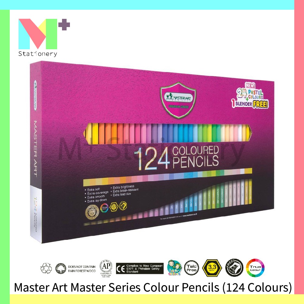 Master Art Master Series Coloured Pencils 124 Colour Pencil | Shopee ...