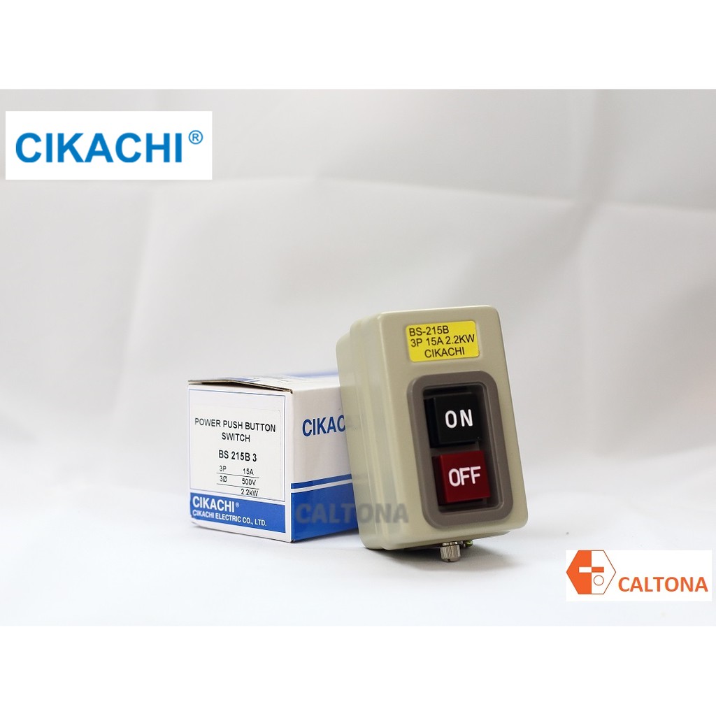 POWER PUSH BUTTON SWITCH 500V 15A BS215B3 BS230B3 3P CIKACHI | Shopee ...