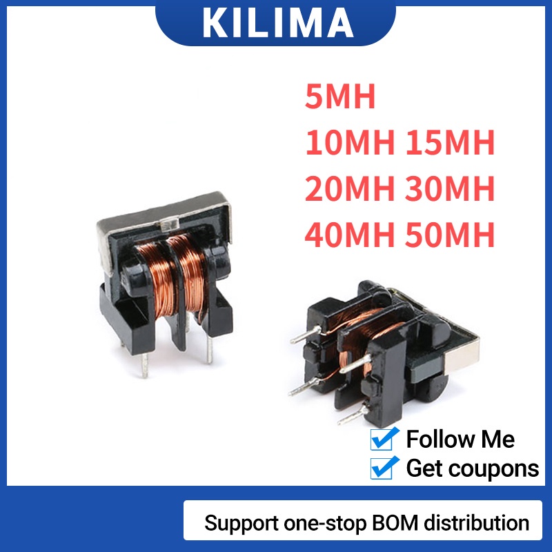 5Pcs UU9.8 UF9.8 Common Mode Choke Inductor 7Values 10mH 20mH 30mH 40mH 50mH For Filter Pitch 7 ...
